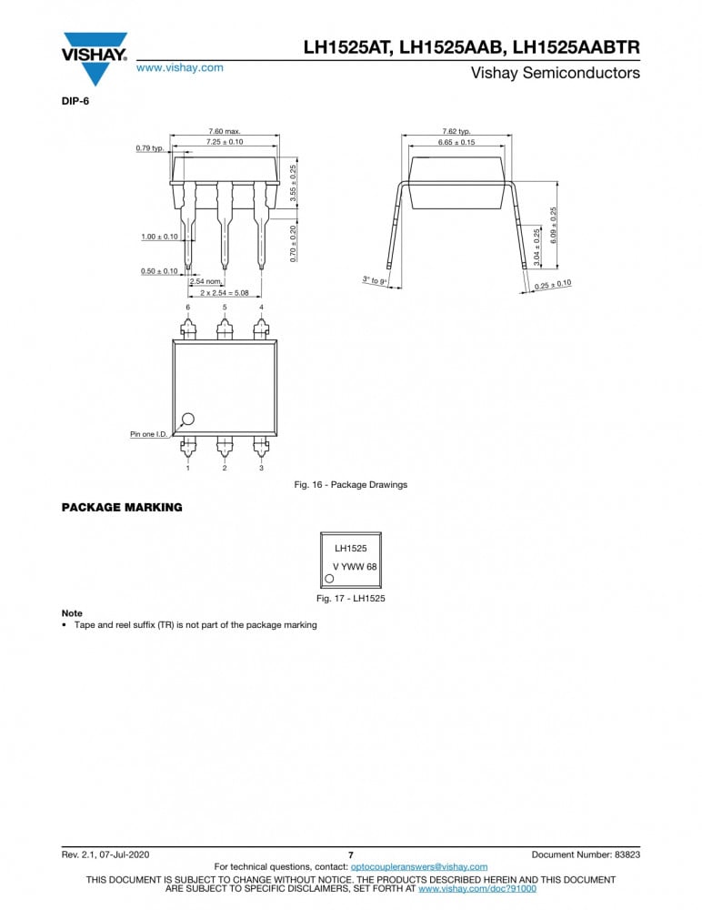LH1525AABTR datasheet page 7