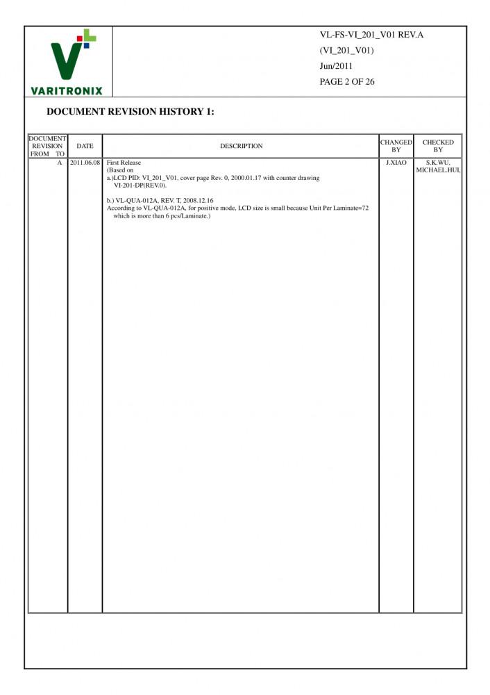 VI-201-DP specification page 2