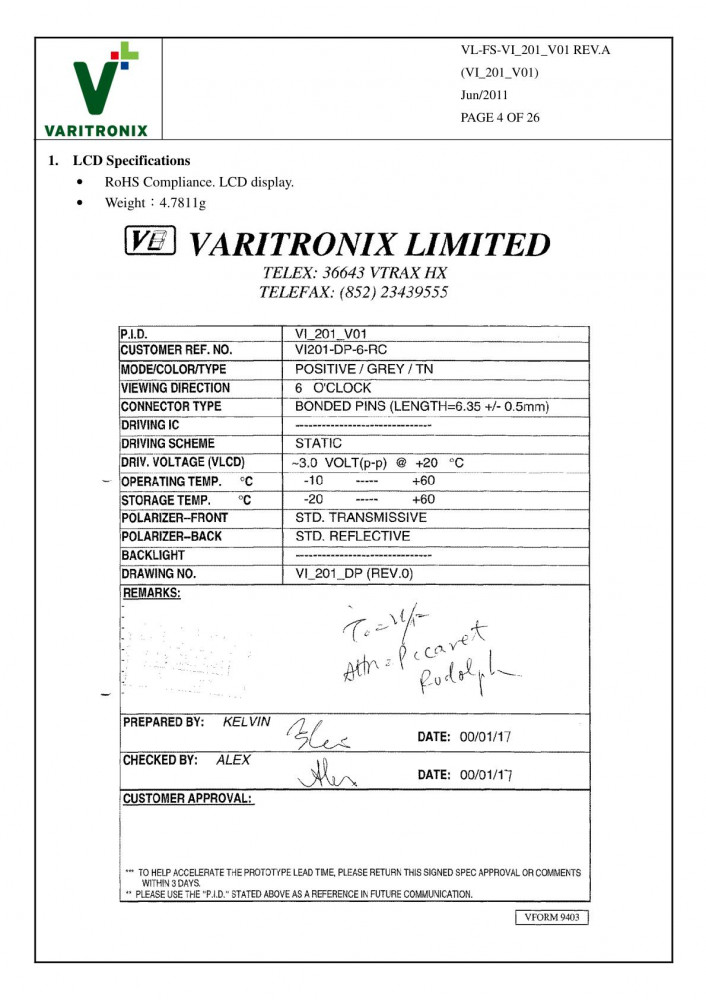 VI-201-DP specification page 4