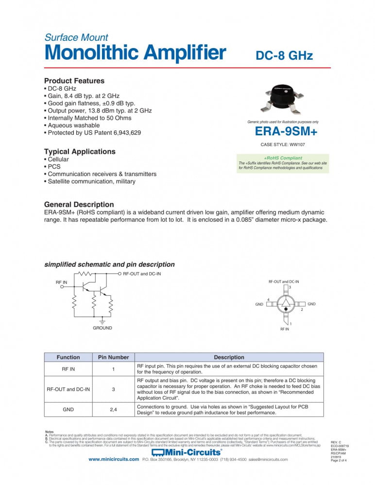 ERA-9SM+ datasheet page 2