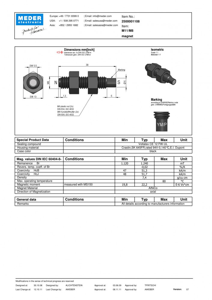 LEA NETWORKS M11/M8 technical drawing and product data sheet preview
