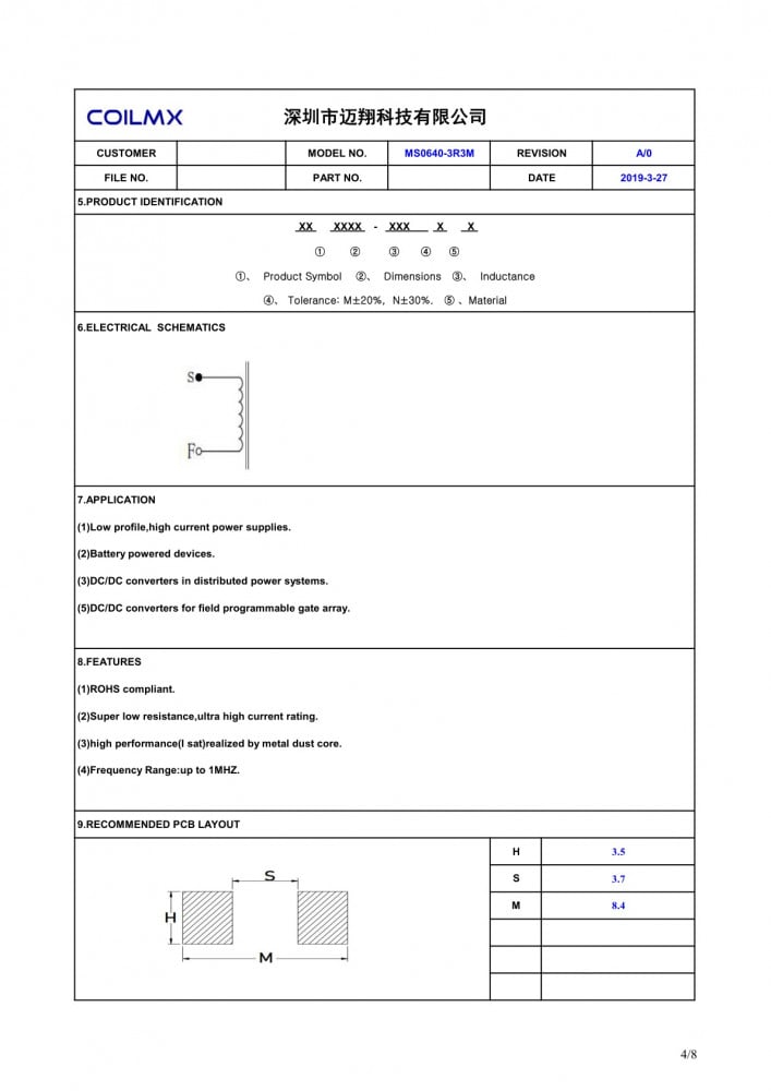 MS0640-3R3M datasheet page 4
