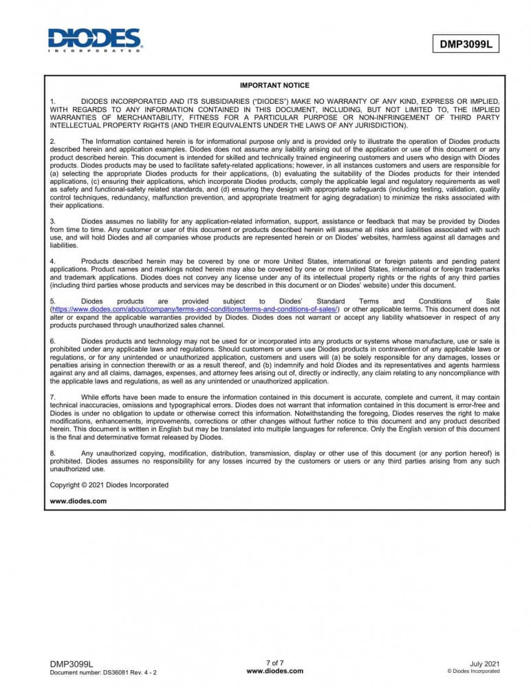 DMP3099L-7 datasheet page 7