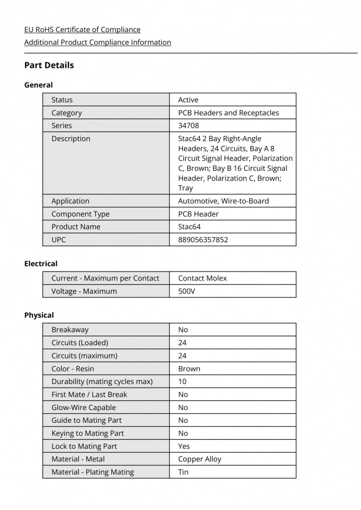 MOLEX 347082036 technical document page 2