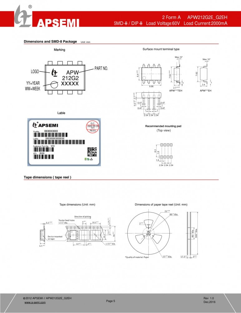 APW212G2EH datasheet page 5