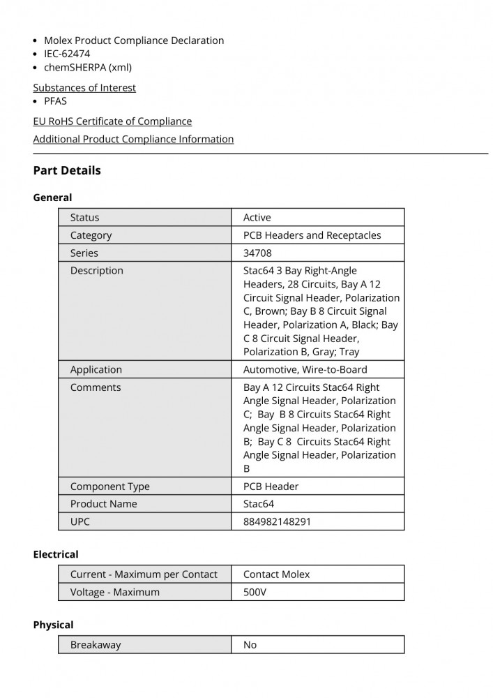 MOLEX 347083082 technical document preview, page 2