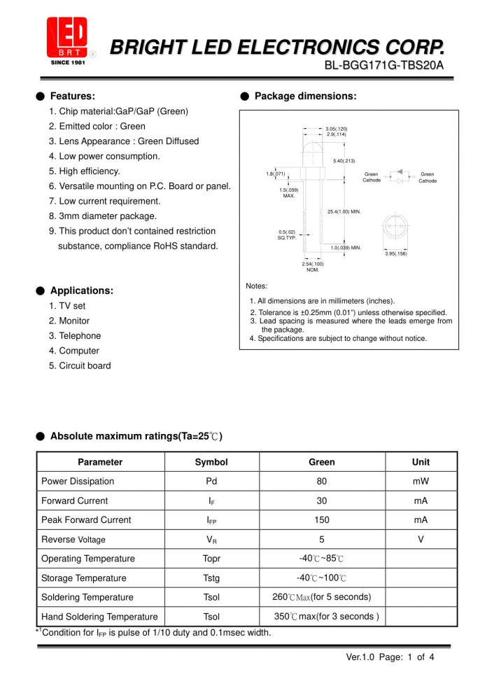 BL-BGG171G-TBS20A datasheet page 1