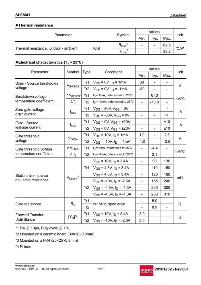 SH8M41TB1 datasheet page 2