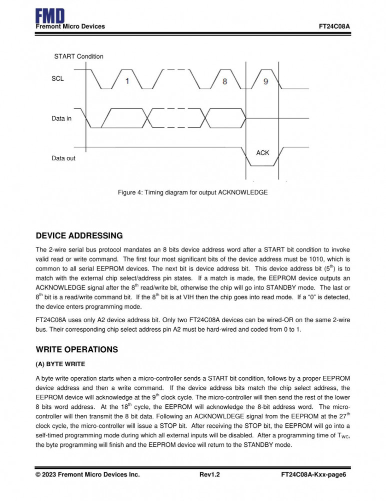 FT24C08A datasheet page 6