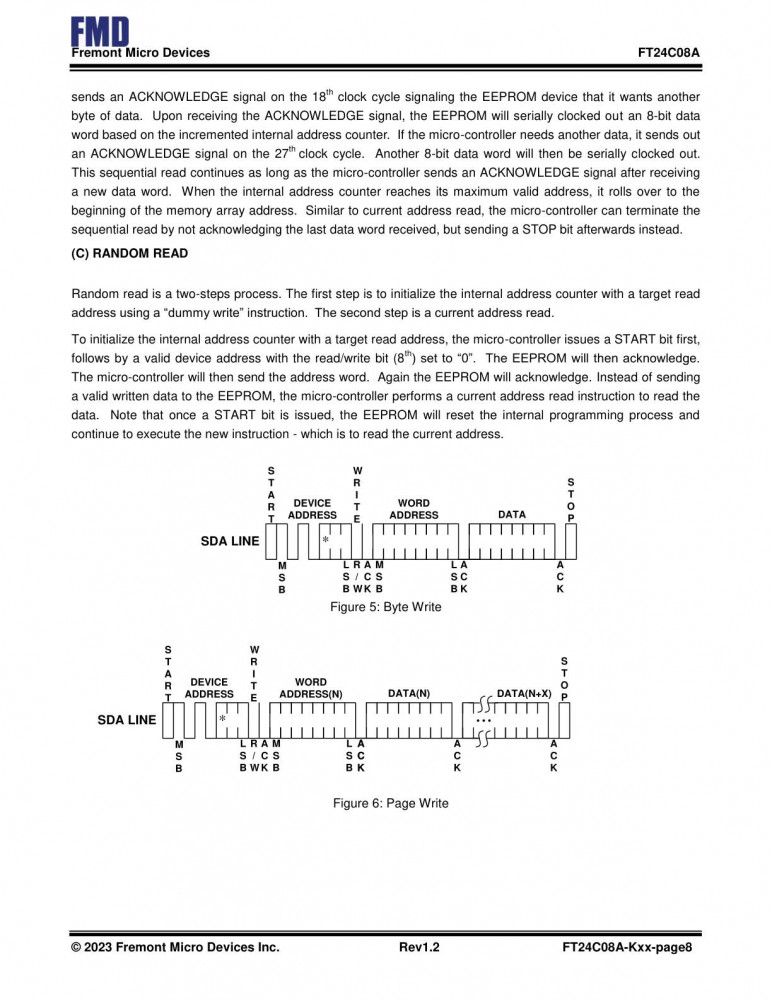 FT24C08A datasheet page 8