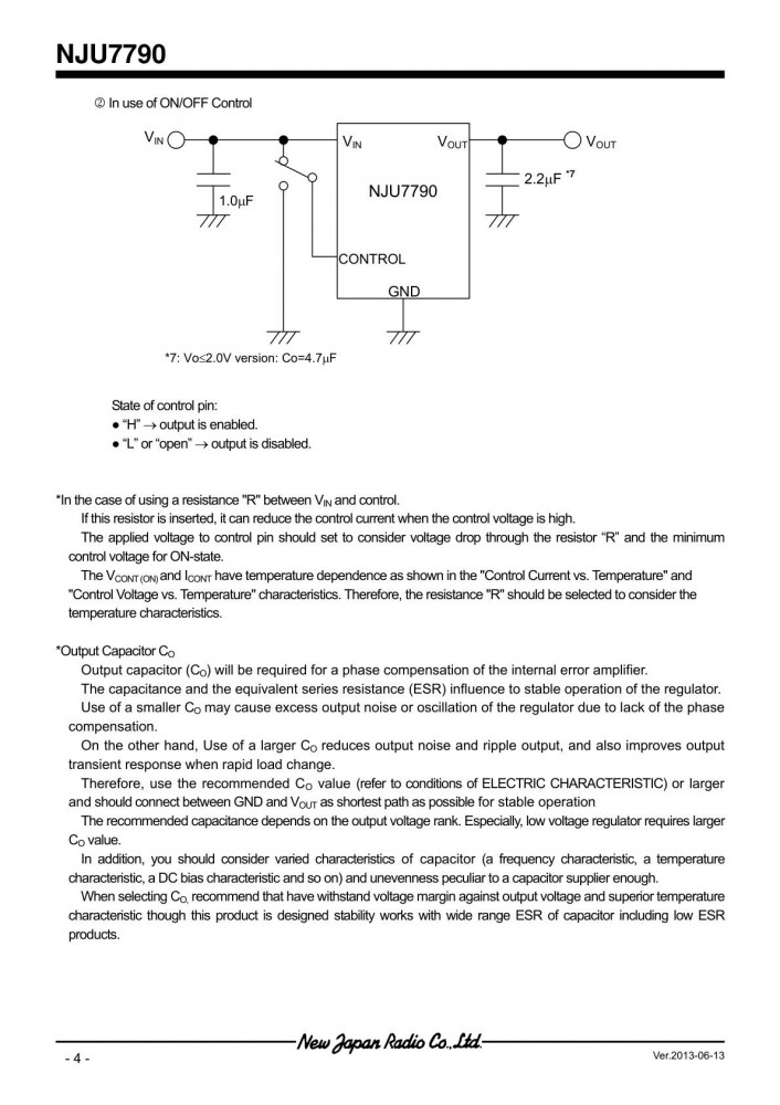 NJU7790 datasheet page 4