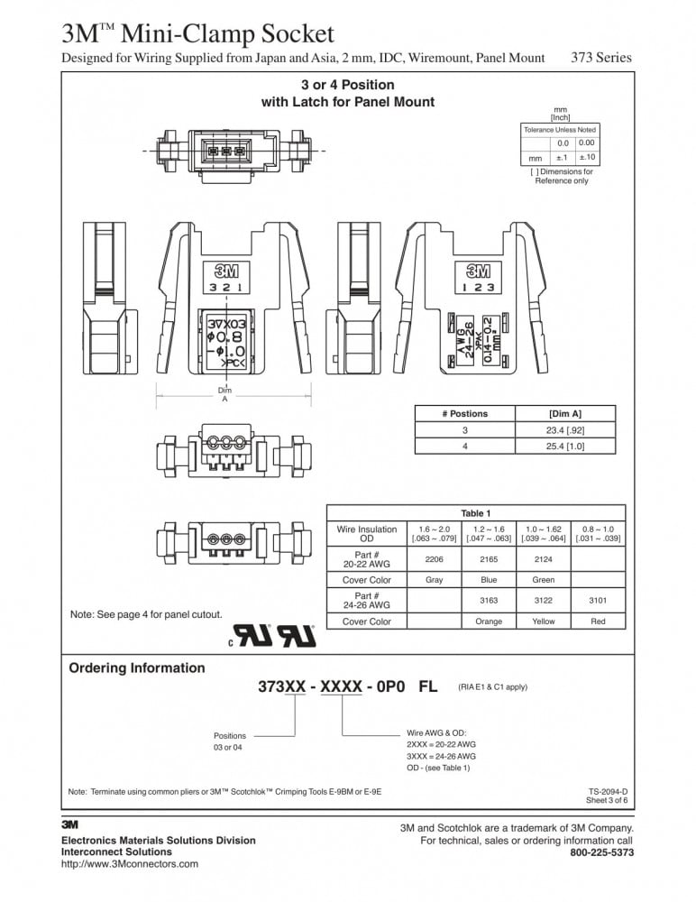 3M Mini-Clamp Socket TS-2094-D page 3