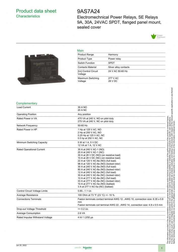 9AS7A24 technical document page 1