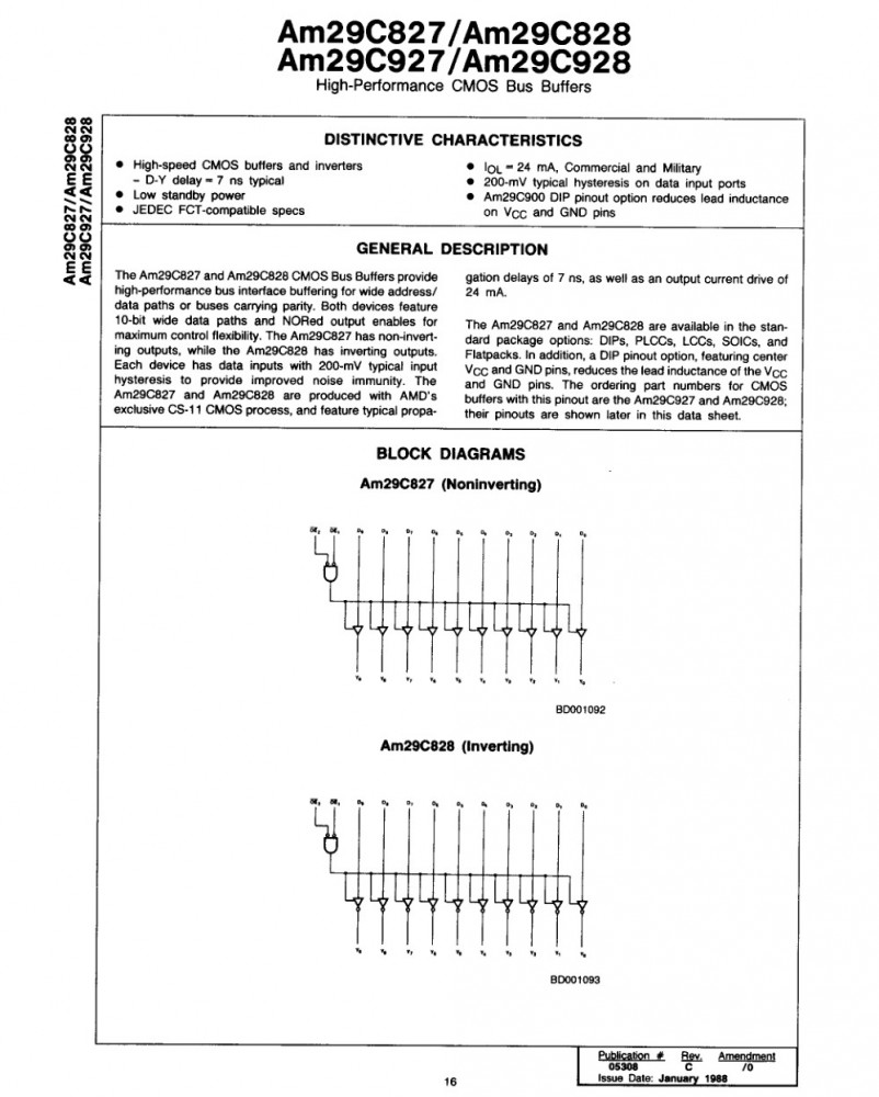 AMD Am29C827 datasheet page 1