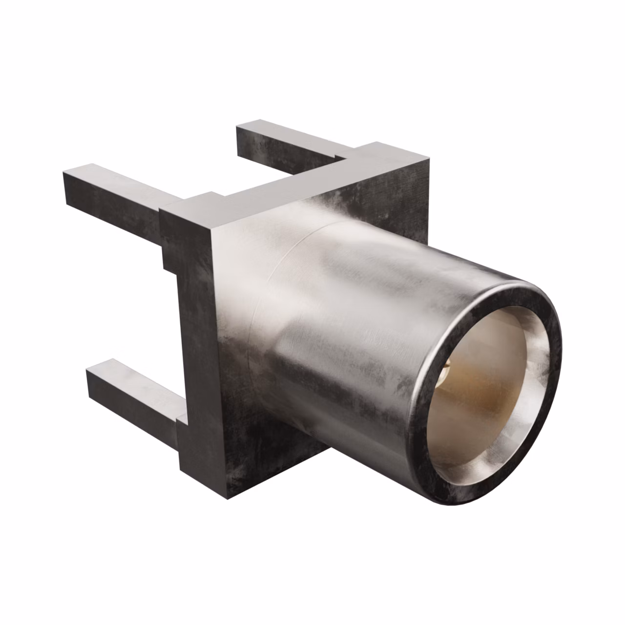 MCX Jack, Straight, PCB Receptacle, Through Hole, Brass Body, Nickel (Ni) Plated, 75 Ohms for sale