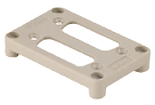 Heavy-Duty 2 x 15 Circuit D-Sub Frame for Size 6B «44x27», Grey RAL 7044 for sale