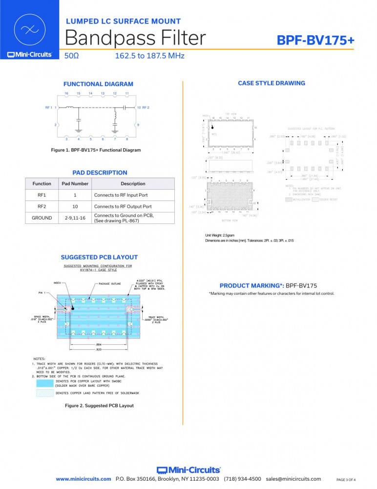 BPF-BV175+ technical document, page 3