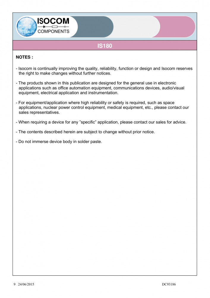 IS180 datasheet page 9