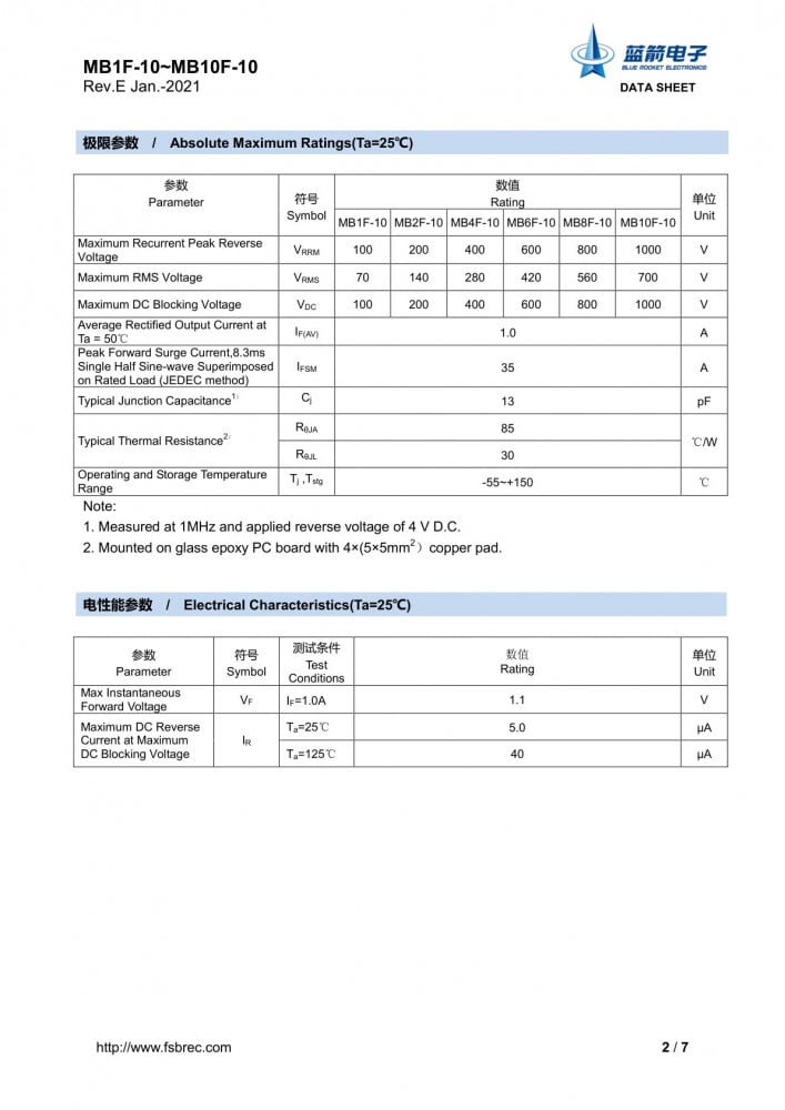 MB10F-10 datasheet page 2