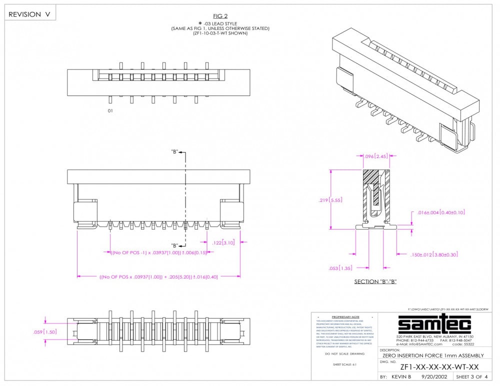 Samtec ZF1-15-02-T-WT drawing page 3