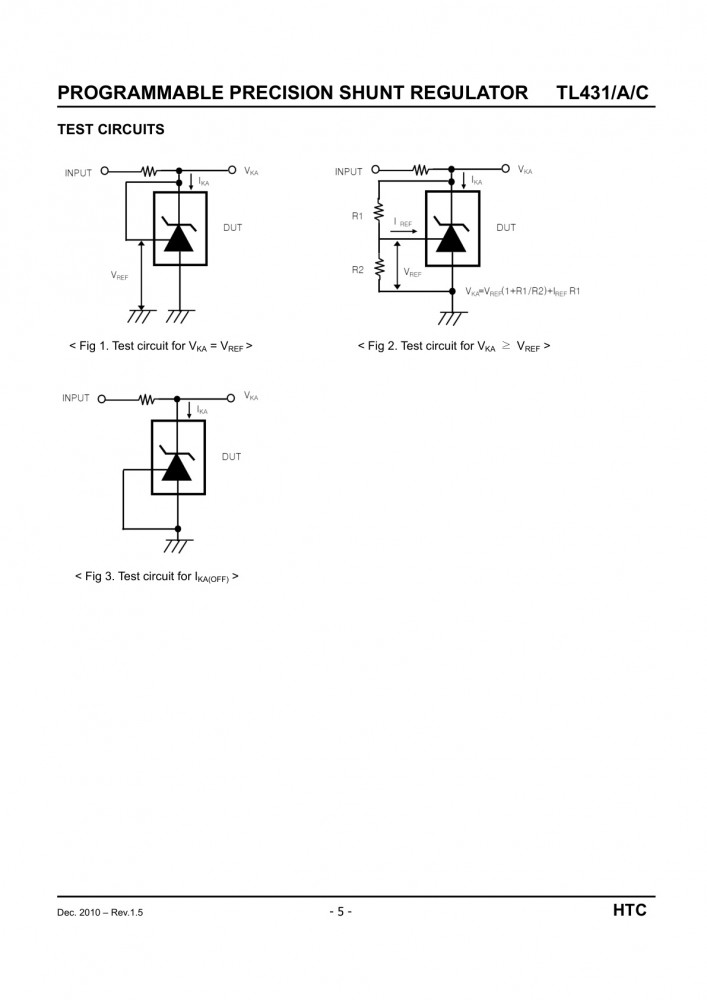 HTC TL431CF datasheet page 5
