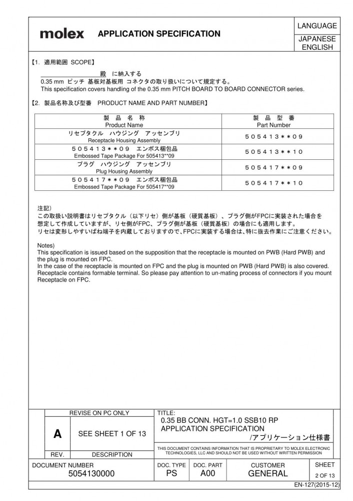 Application specification page 2