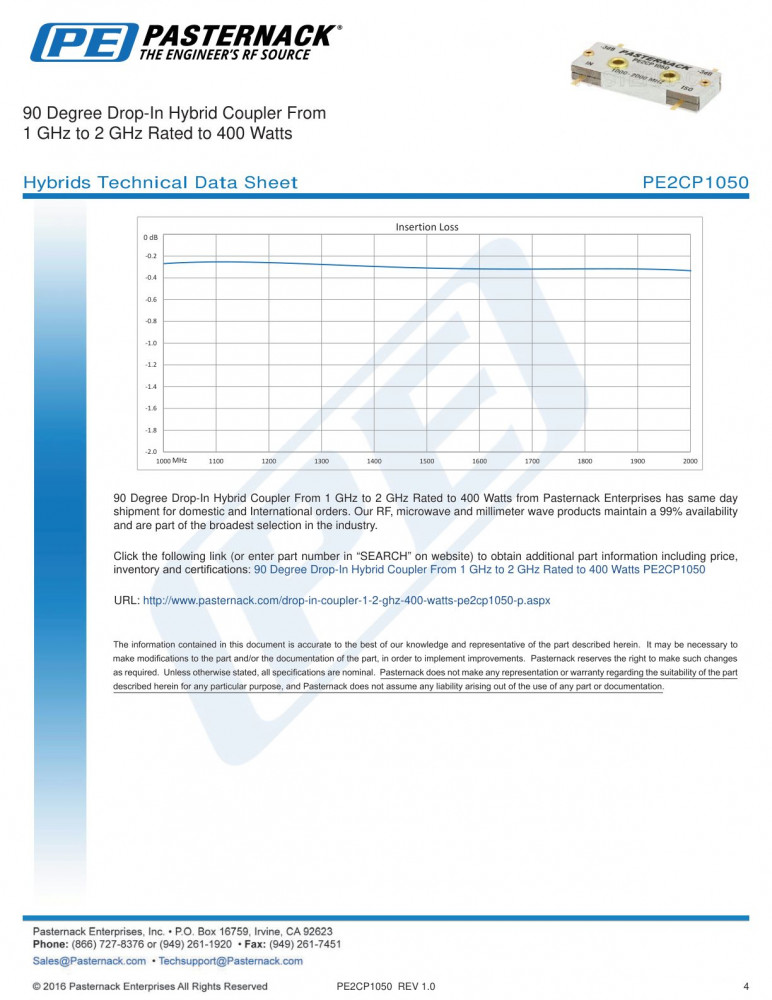 PE2CP1050 technical datasheet page 4