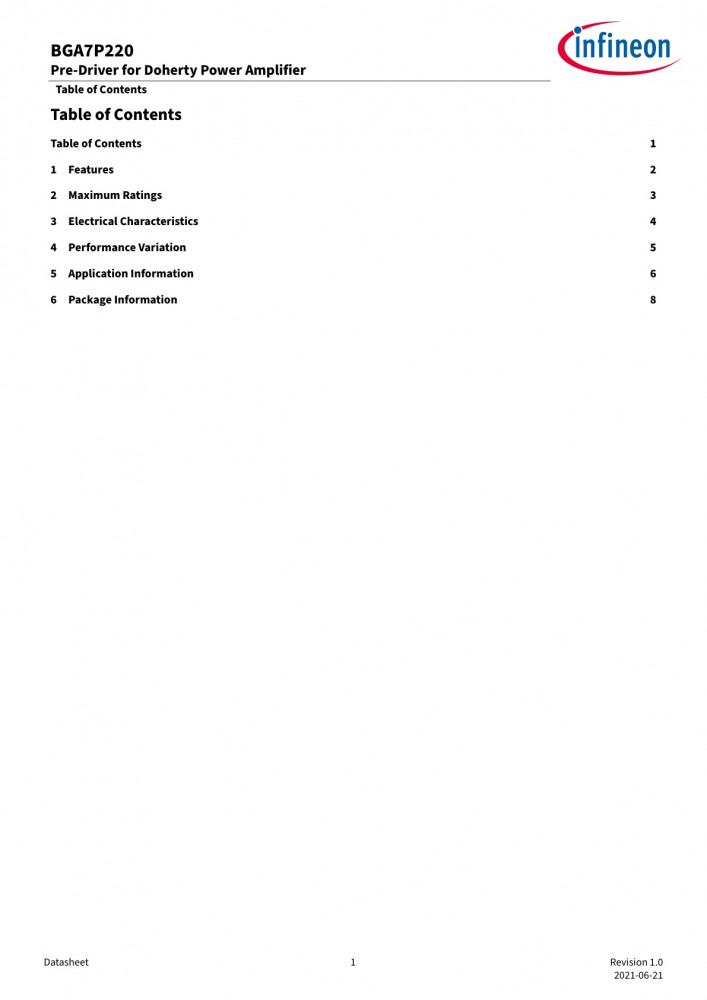 BGA7P220 datasheet page 2