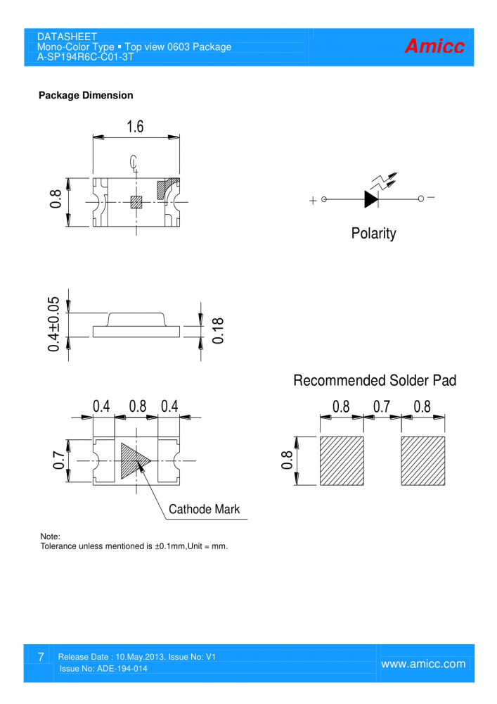 A-SP194R6C-C01-3T datasheet page 7