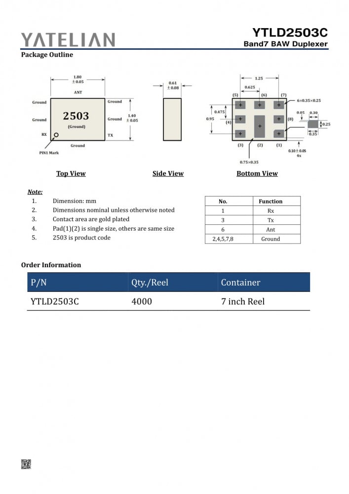 YTLD2503C technical document page 8
