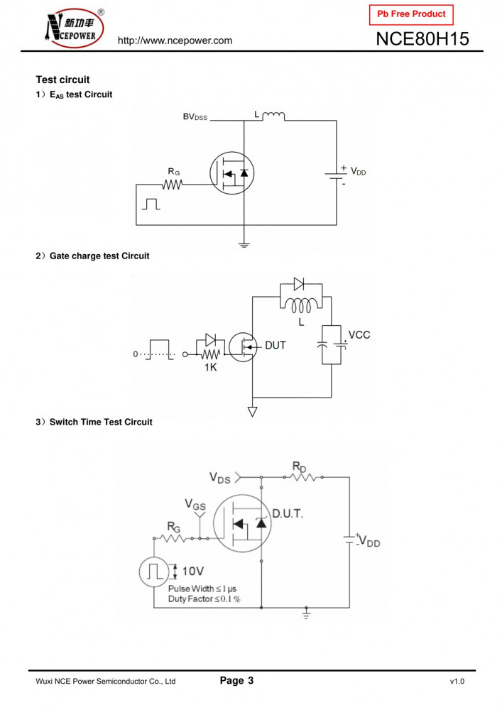 NCE80H15 datasheet page 3