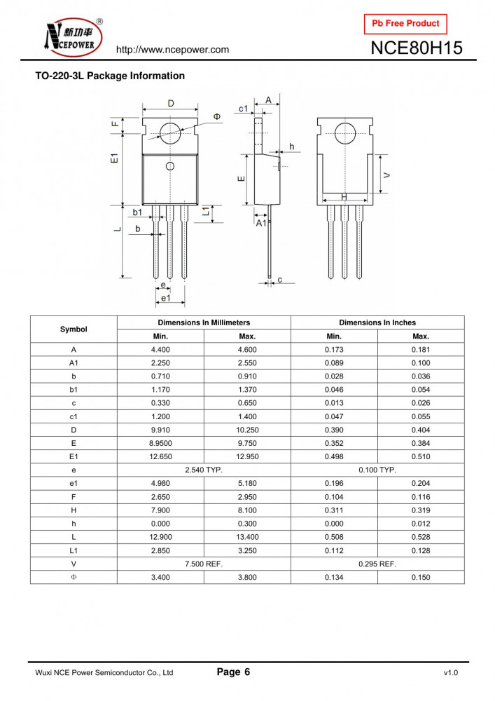 NCE80H15 datasheet page 6