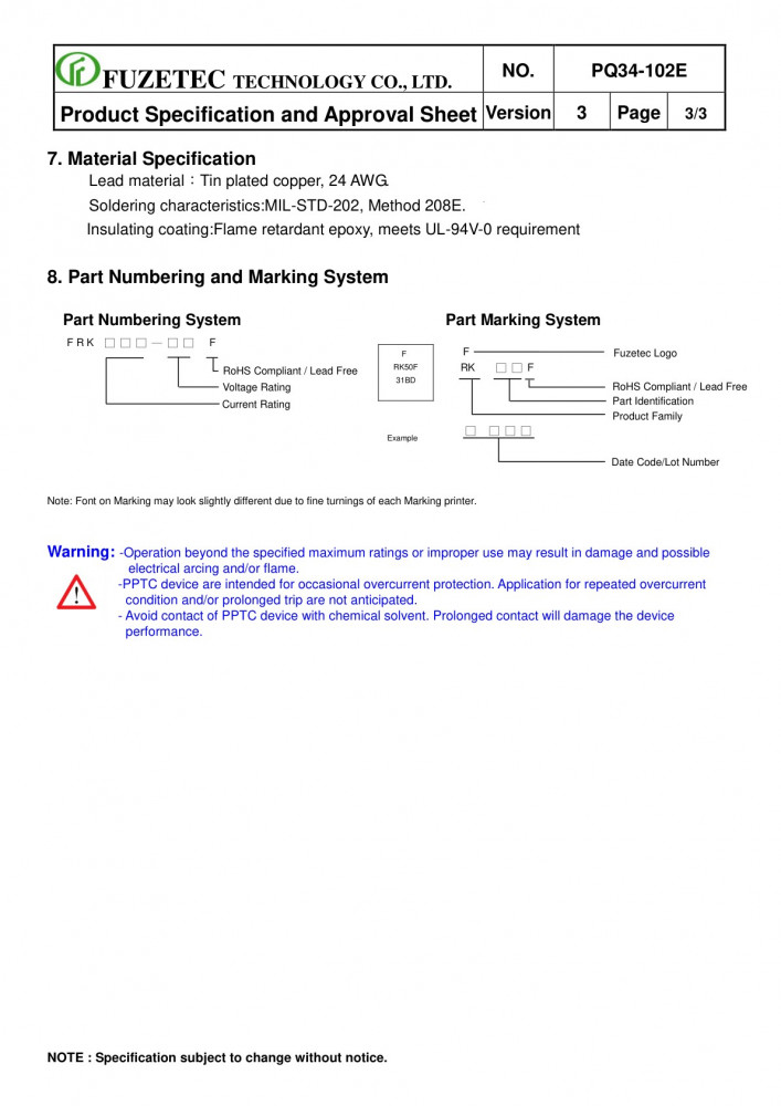 FRK050-60F specification sheet page 3