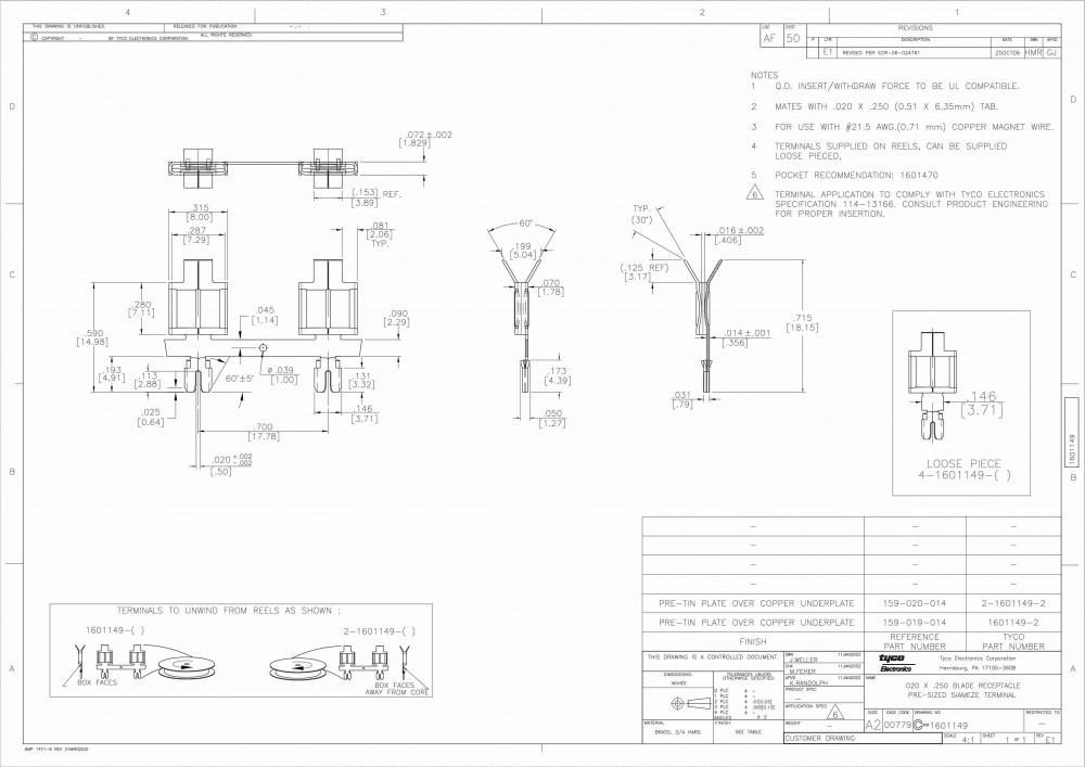TE Connectivity 2-1601149-2 technical drawing preview