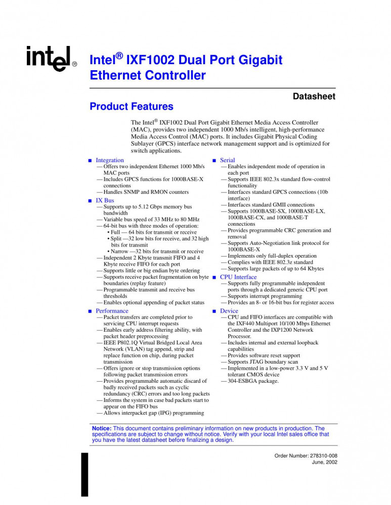 IXF1002 technical document page 2