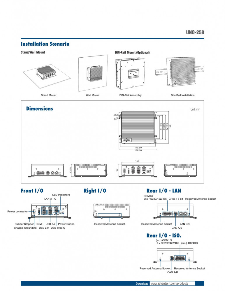 UNO-258 technical document page 2