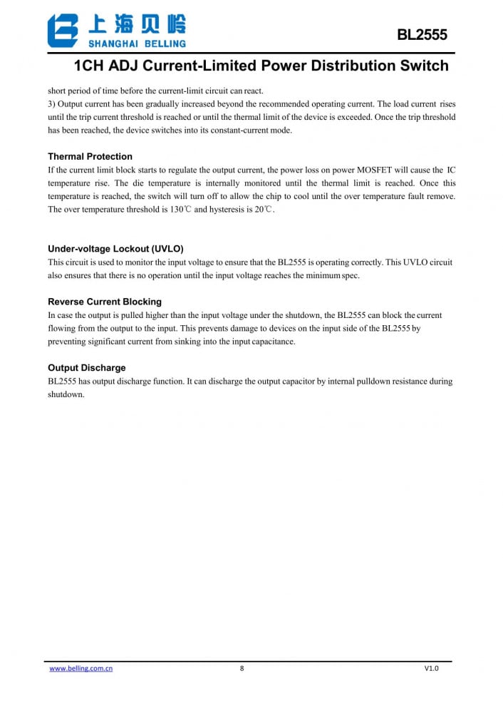 BL2555 datasheet page 8