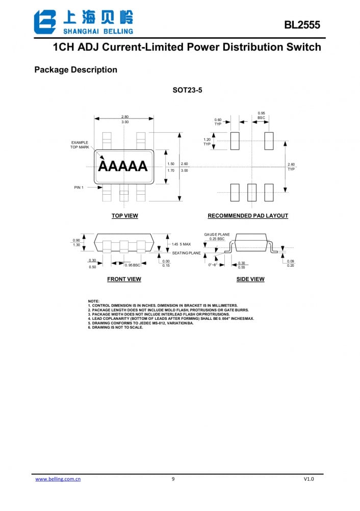 BL2555 datasheet page 9