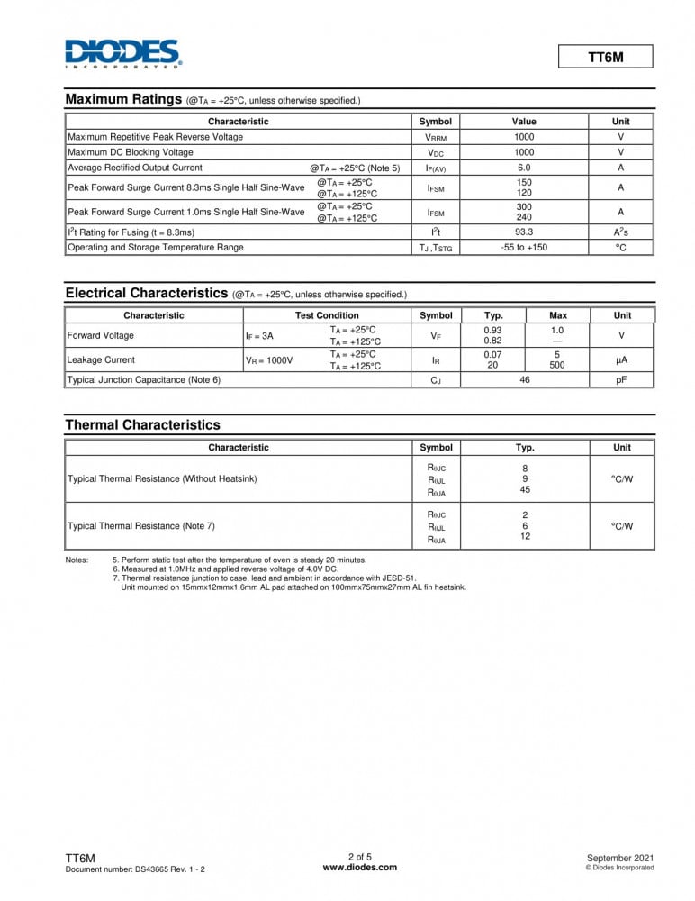 TT6M datasheet page 2