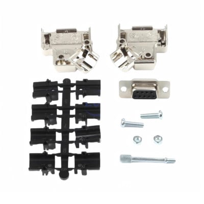 MH CONNECTORS MHDCMR9-DB9S-K D-Sub Backshell Hood for DB9 Connectors