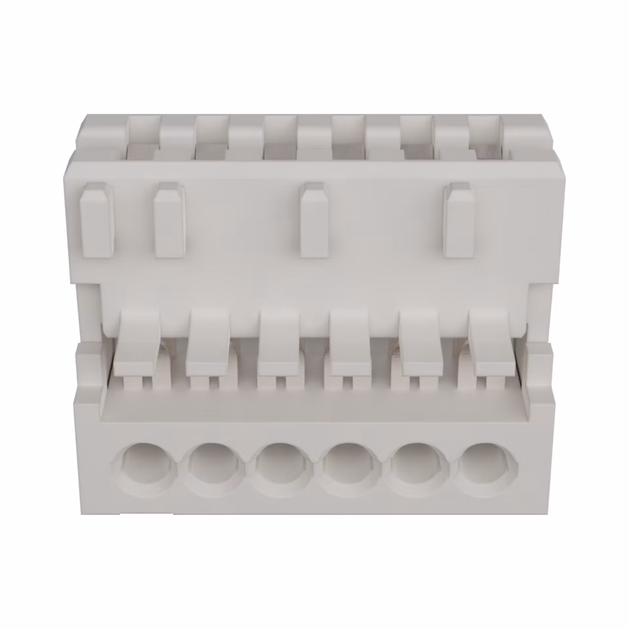 Appli-Mate RAST 2.5 Female Connector, 2.50mm Pitch, 6 Circuits, Positions C, E & G Removed, Open Endwalls for sale
