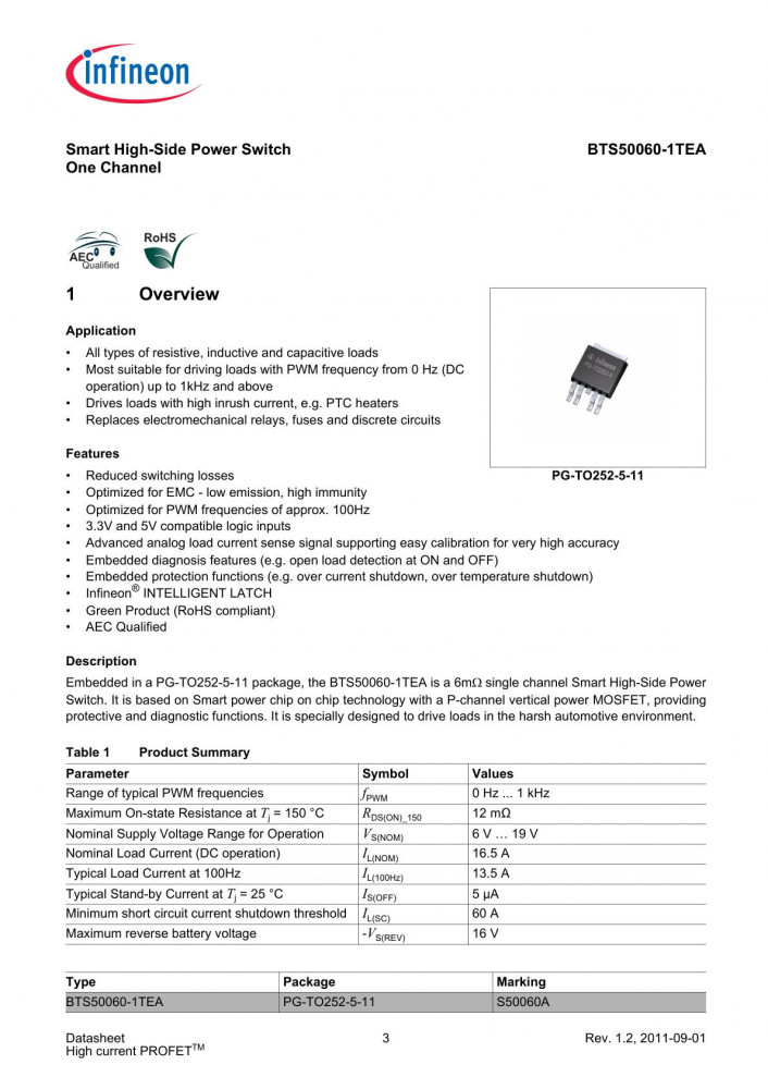 BTS50060-1TEA datasheet page 3