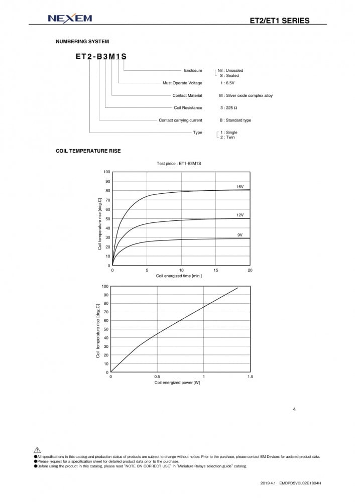 ET1-B3M1S technical document page 4