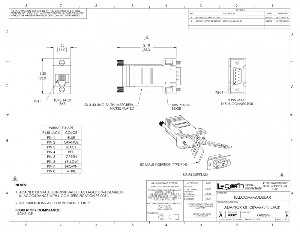 L-com RA098M technical document preview