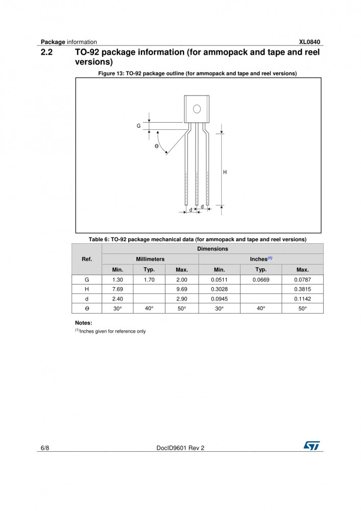 XL0840 datasheet page 6