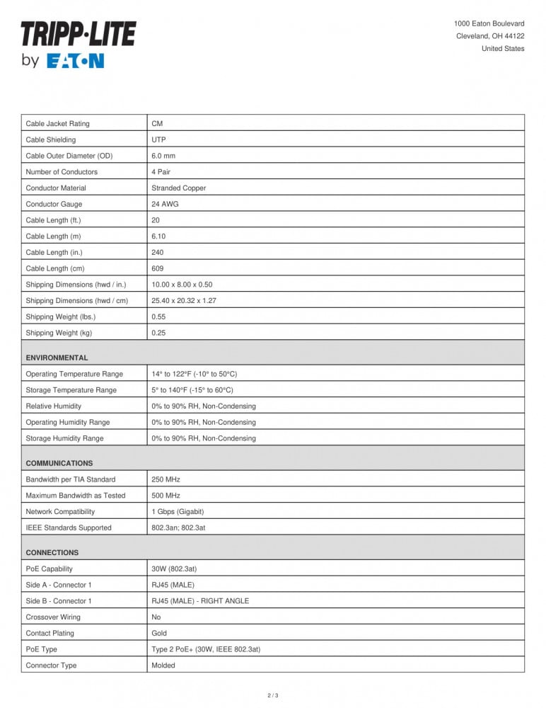 N204-020-BL-RA technical document page 2