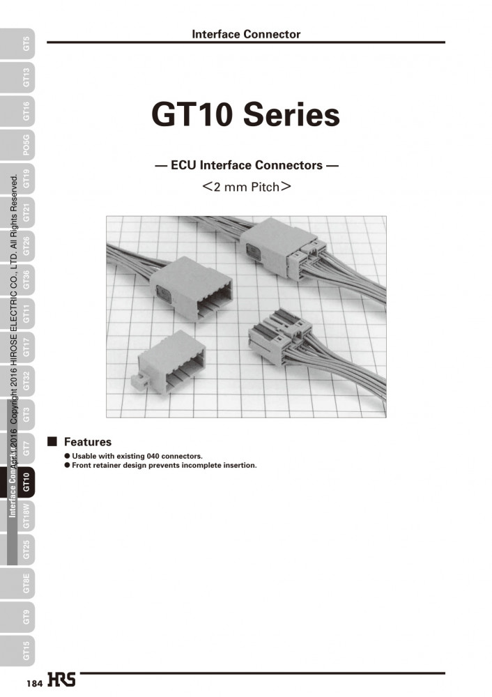 HRS GT10 series documentation page 1