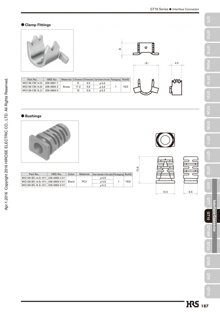 HRS GT10S accessories documentation page 4