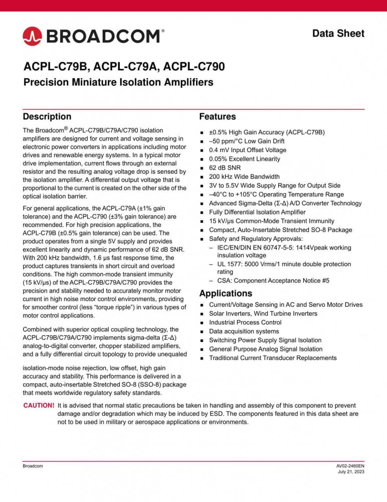 ACPL-C79A datasheet page 1