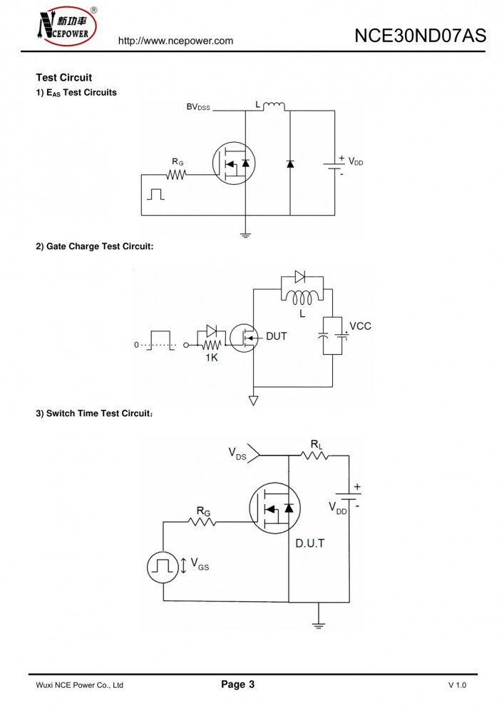 NCE30ND07AS datasheet page 3